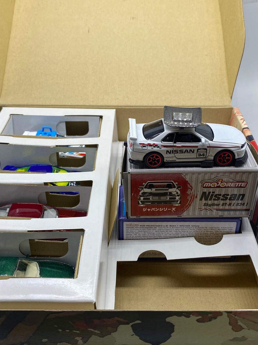 Majorette Nissan GT-R, Nissan Cefiro A31, Toyota Supra JZA80, Honda Ci ...
